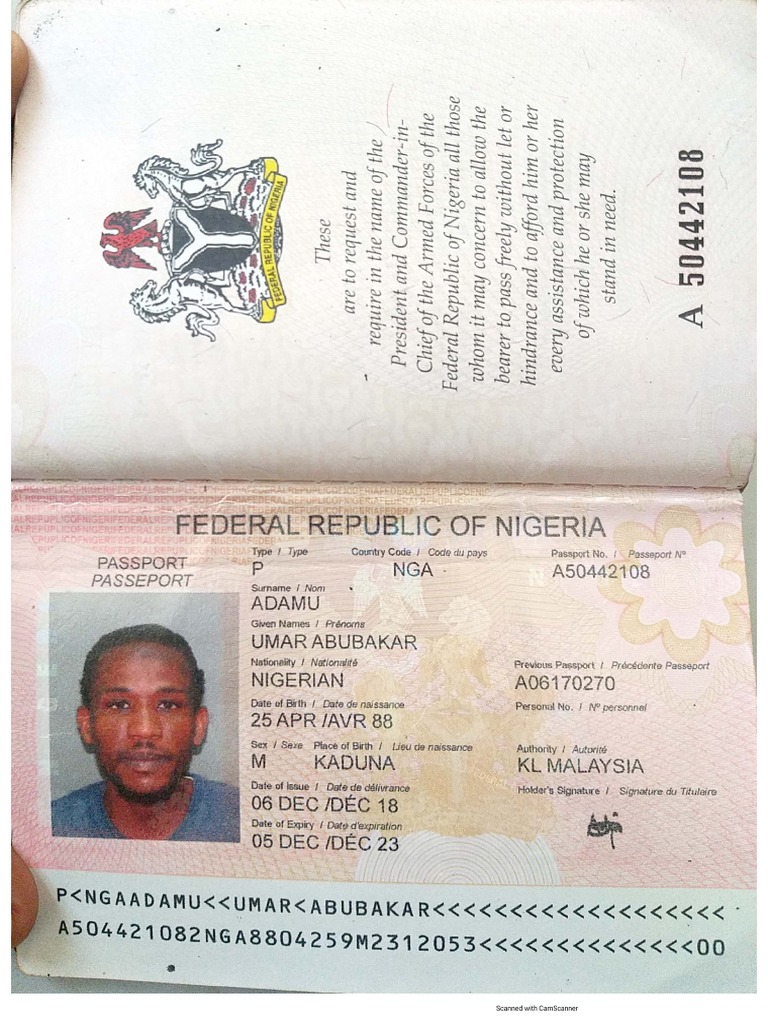 Passport Data Page | PDF