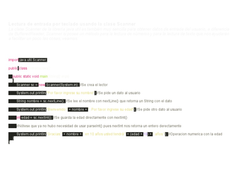 La Clase Scanner | PDF