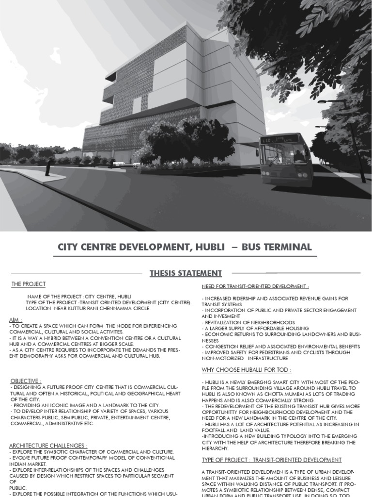 City Centre Development, Hubli - Bus Terminal | PDF | Public Services ...