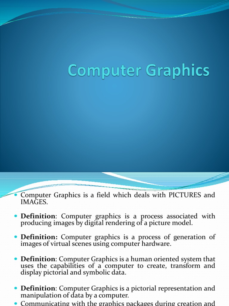 Computer Graphics - PPT | PDF | Computer Graphics | Pixel