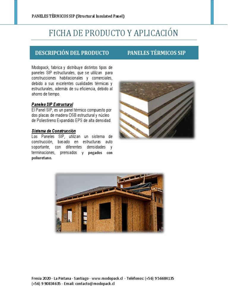 PANELES TERMICOS SIP Structural Insulated Panel 1 | PDF | Ingeniería de ...