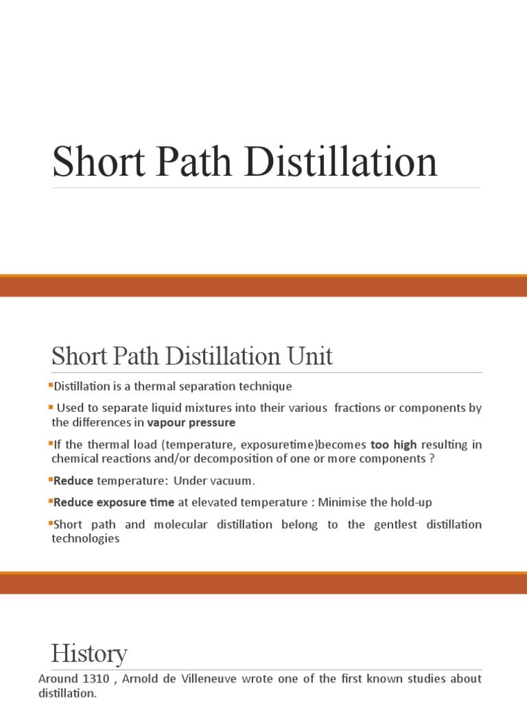 3 Short Path Distillation | PDF | Distillation | Vacuum