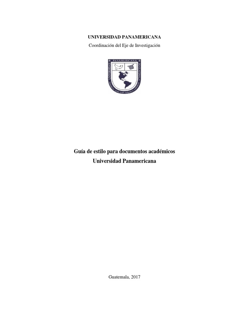 Guía de Estilo UPANA: Formato y Estructura | PDF