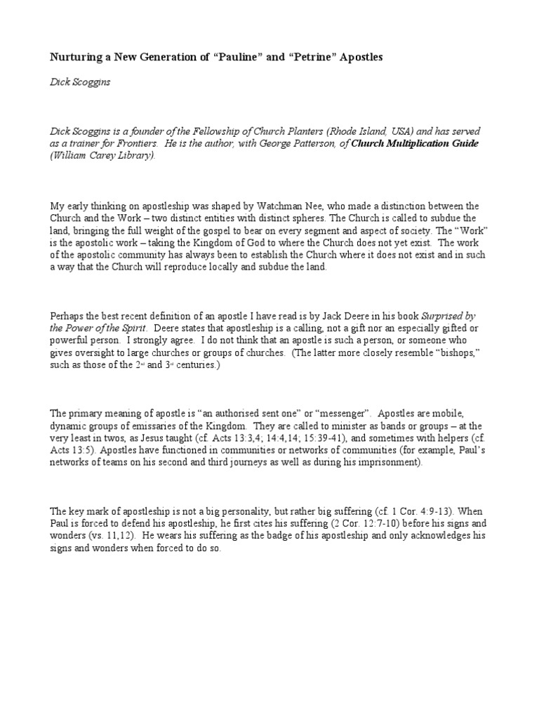 Pauline, Petrine Apostles | PDF | Saint Peter | Christian Church