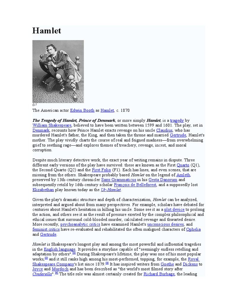 Hamlet | PDF | Hamlet