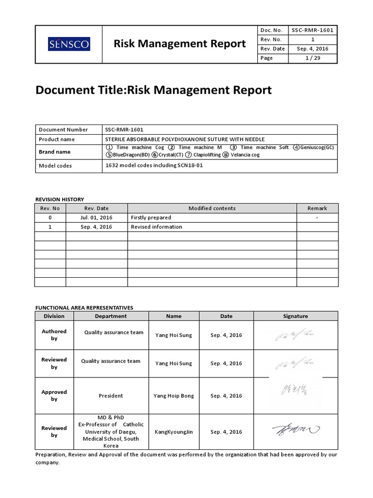 SSC-DDF-1601-07 (Annex 05-2) Risk Management Report | PDF ...