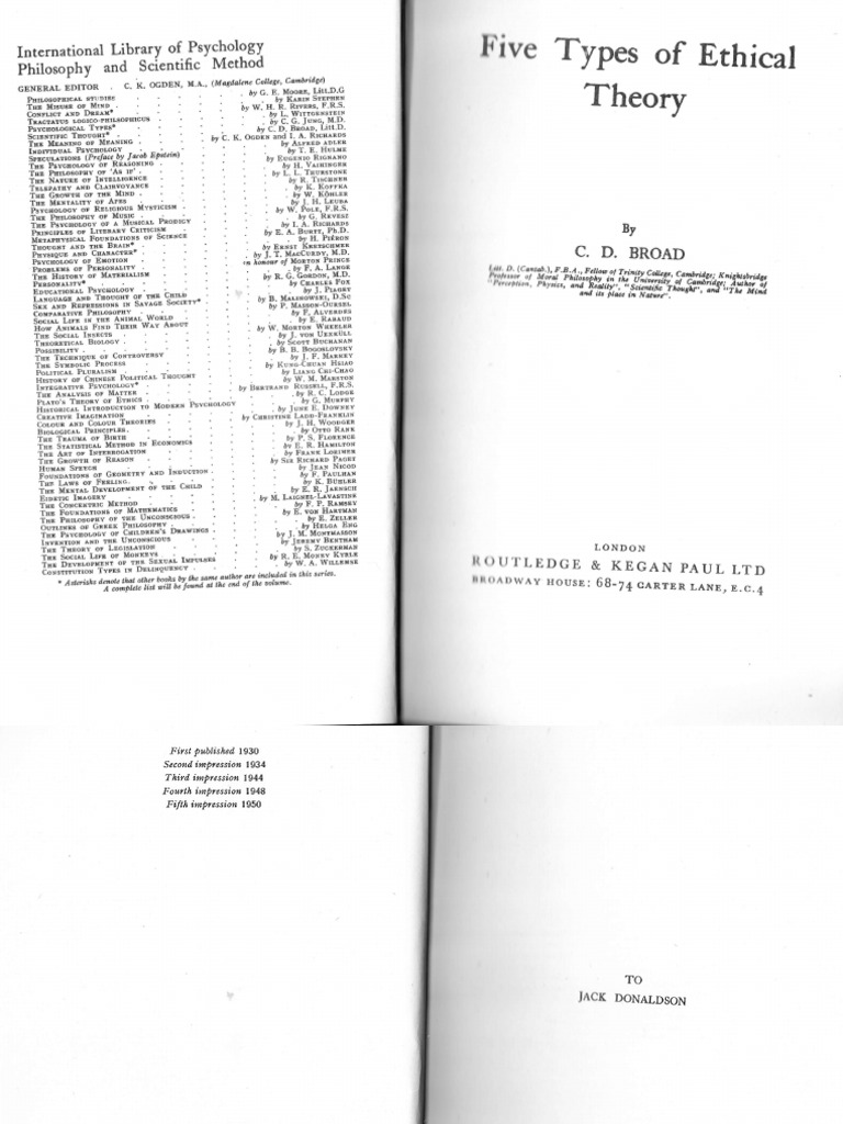 Five Types of Ethical Theory: An Analysis of Ethical Theory According ...