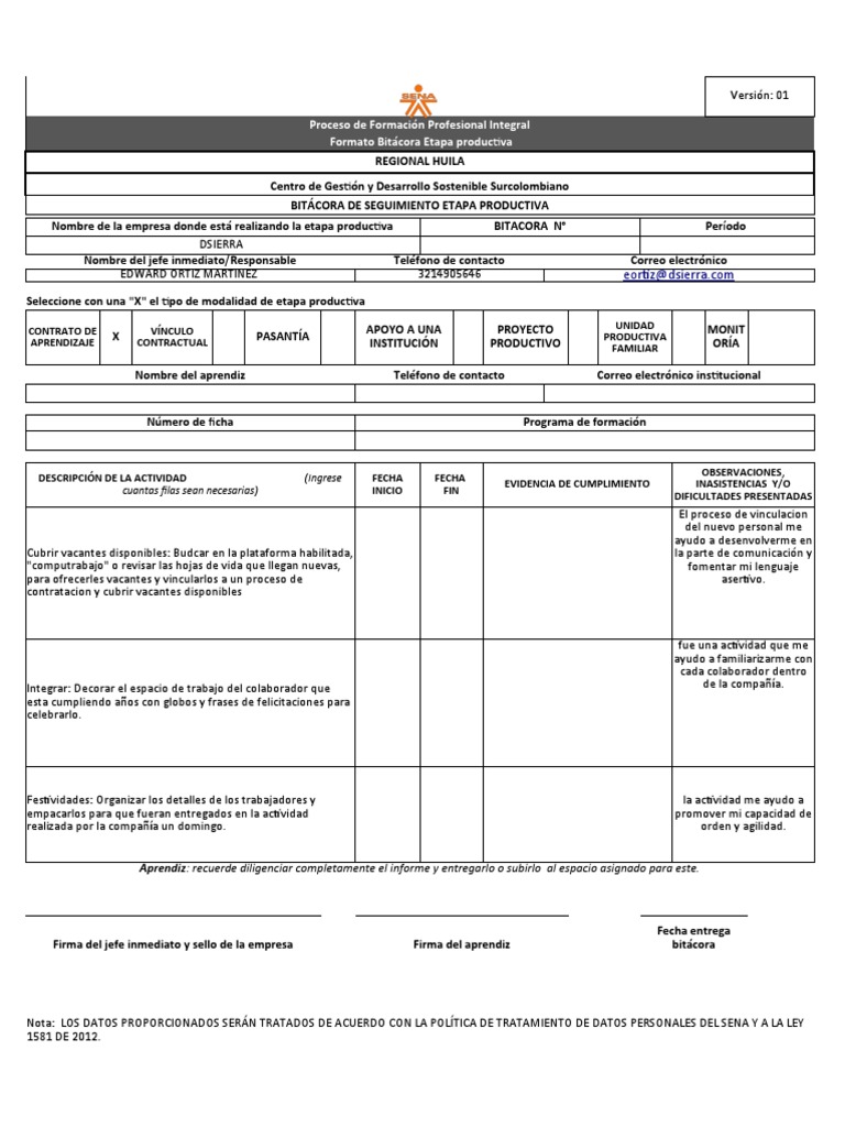 BITÁCORA #3 XLSX NUEVO FORMATO | PDF