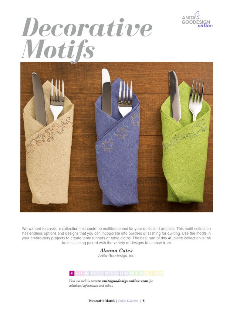 A Versatile Collection of 40 Decorative Motifs for Quilting, Embroidery ...
