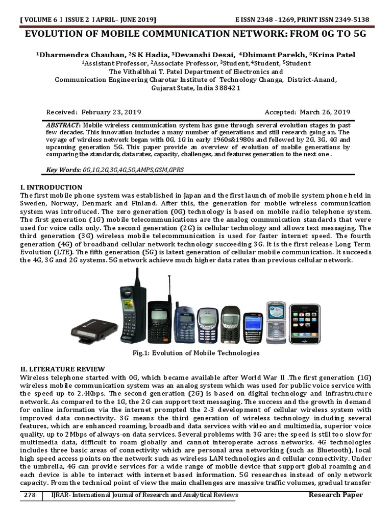 Evolution of Mobile Communication Network - From 0G To 5G | PDF | 4 G ...