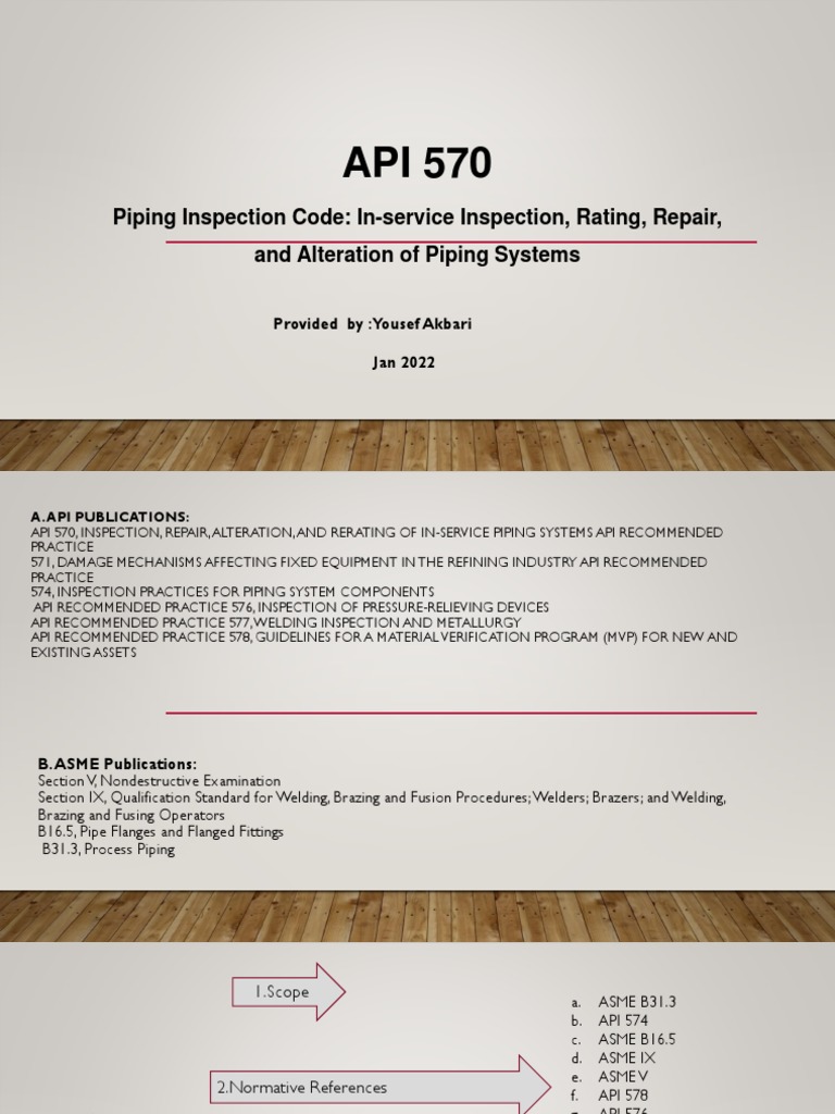 API 570 in Service Inspection Piping System 1643295114 | PDF | Pipe ...