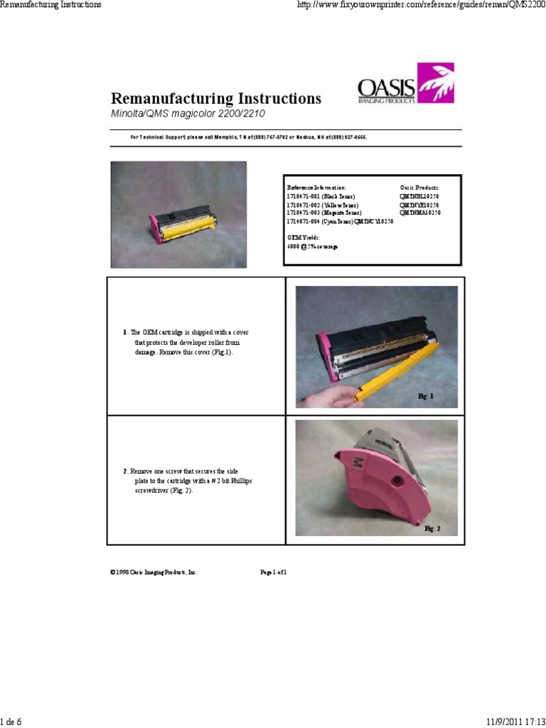 Minolta-QMS Magicolor 2200-2210 | PDF