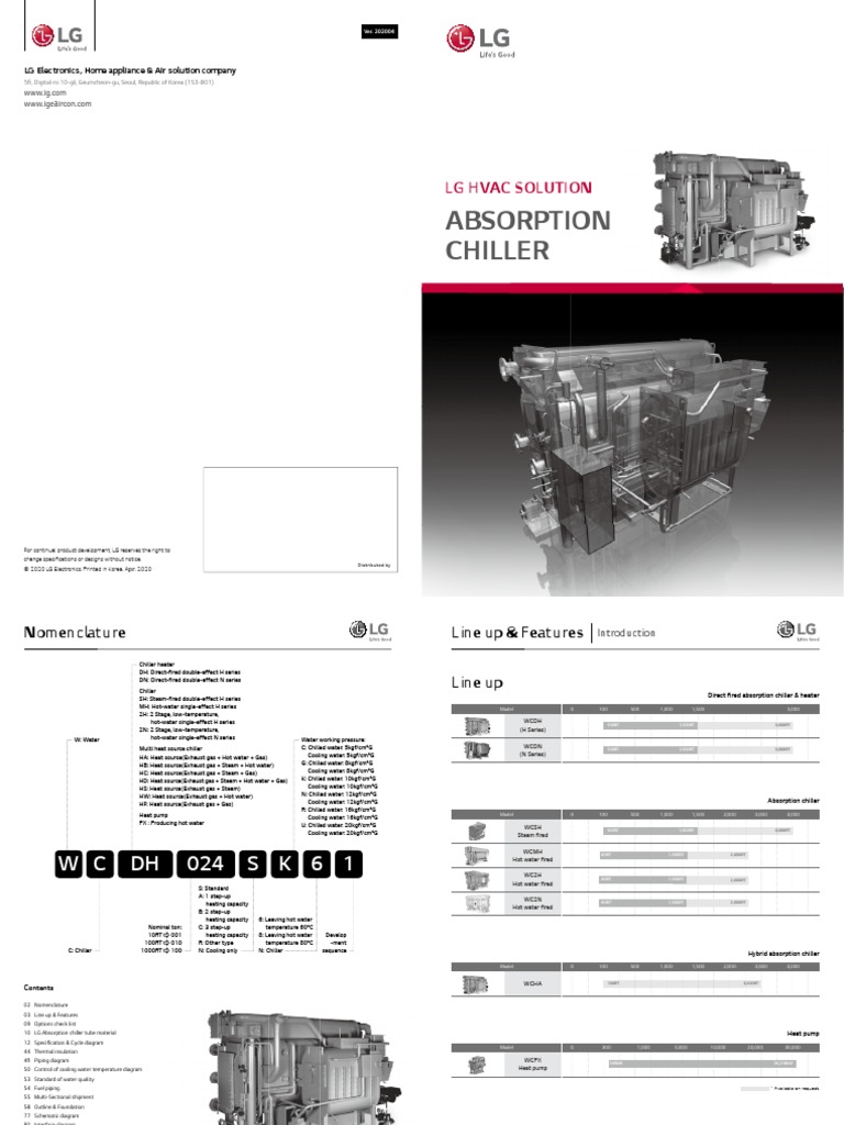 Absorption Chiller: LG Hvac Solution | PDF | Cogeneration | Water Heating
