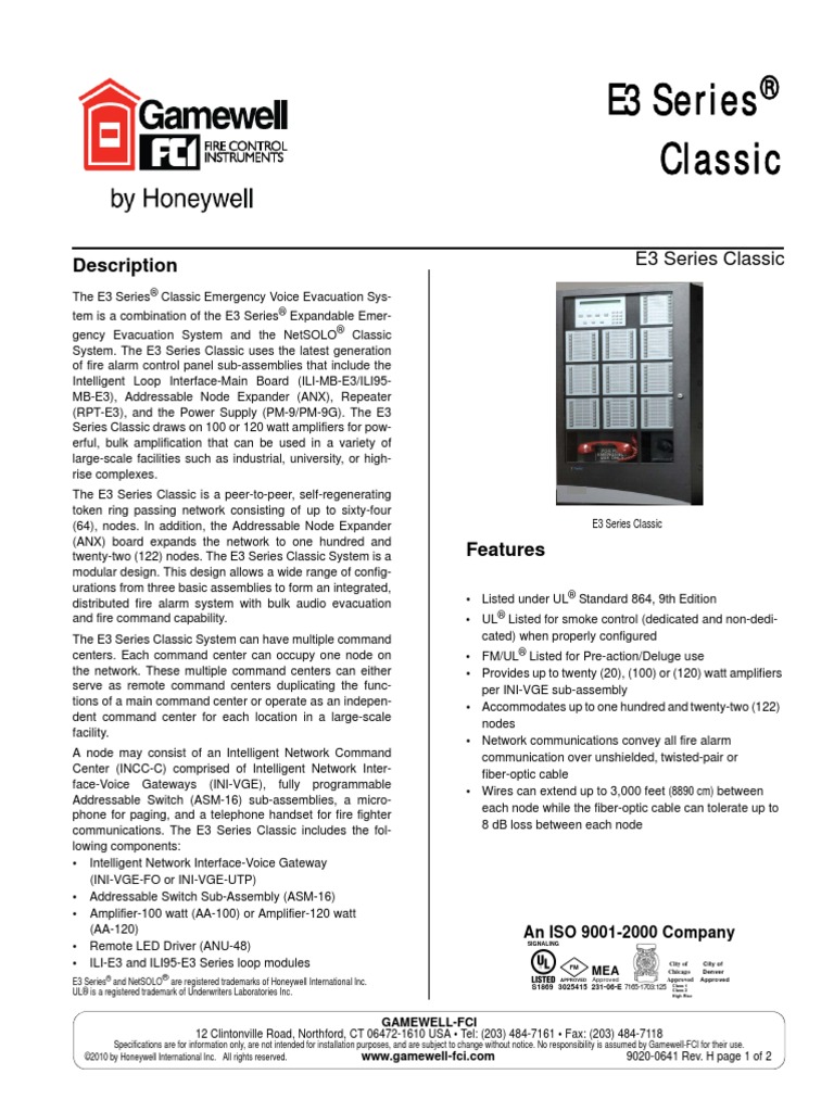 E3 Series Classic: Description | PDF | Amplifier | Telephone