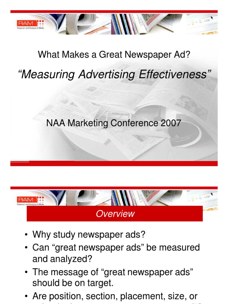 What Makes A Great Newspaper Ad | PDF | Newspapers | Advertising