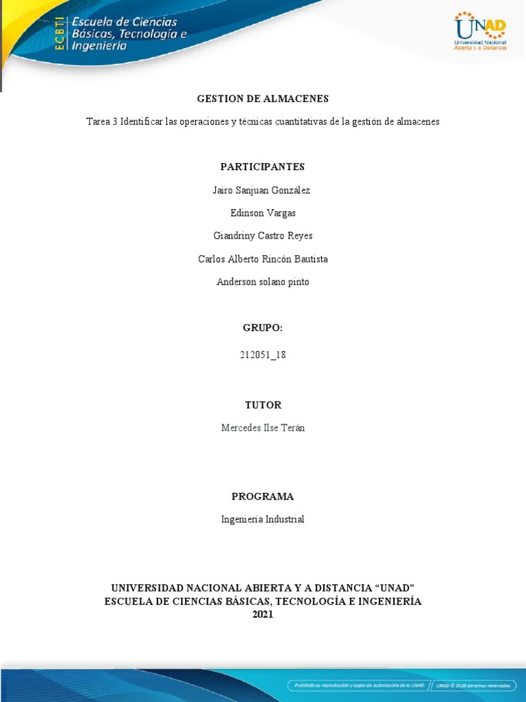 G - Alm - Tarea 3 - 212051 - 18 | PDF | Logística | Business G - Alm - Tarea 3 - 212051 - 18 | PDF | Logística | Business