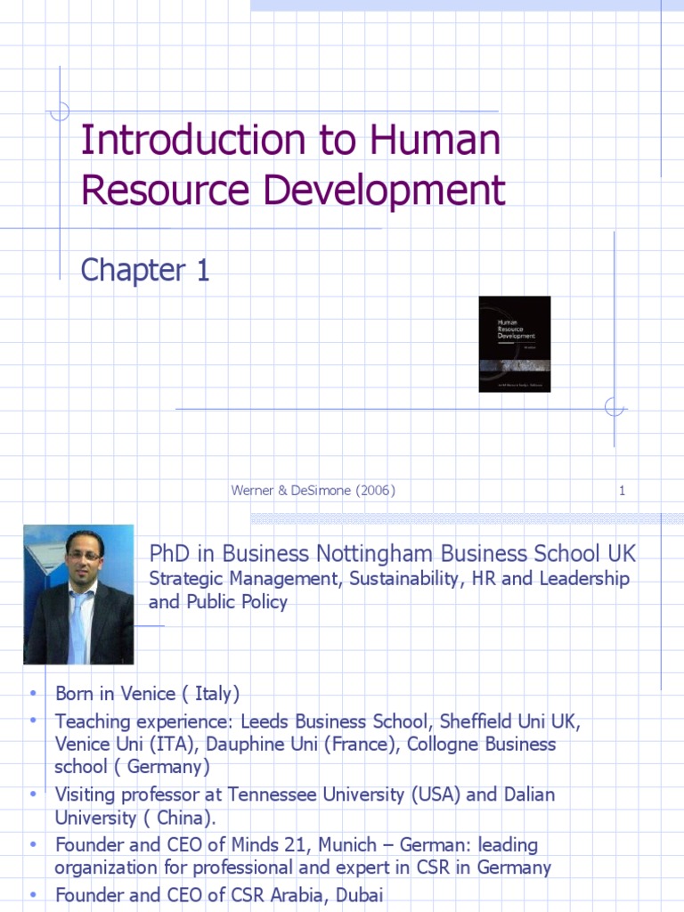Introduction to Human Resource Development