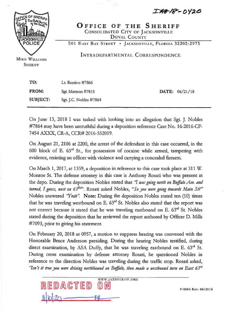 Internal Affairs Report 18-0420 - Redacted | PDF