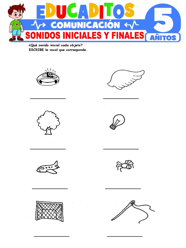 Hojas De Trabajo Imprimibles Gratuitas Sobre Sonidos Iniciales 50+