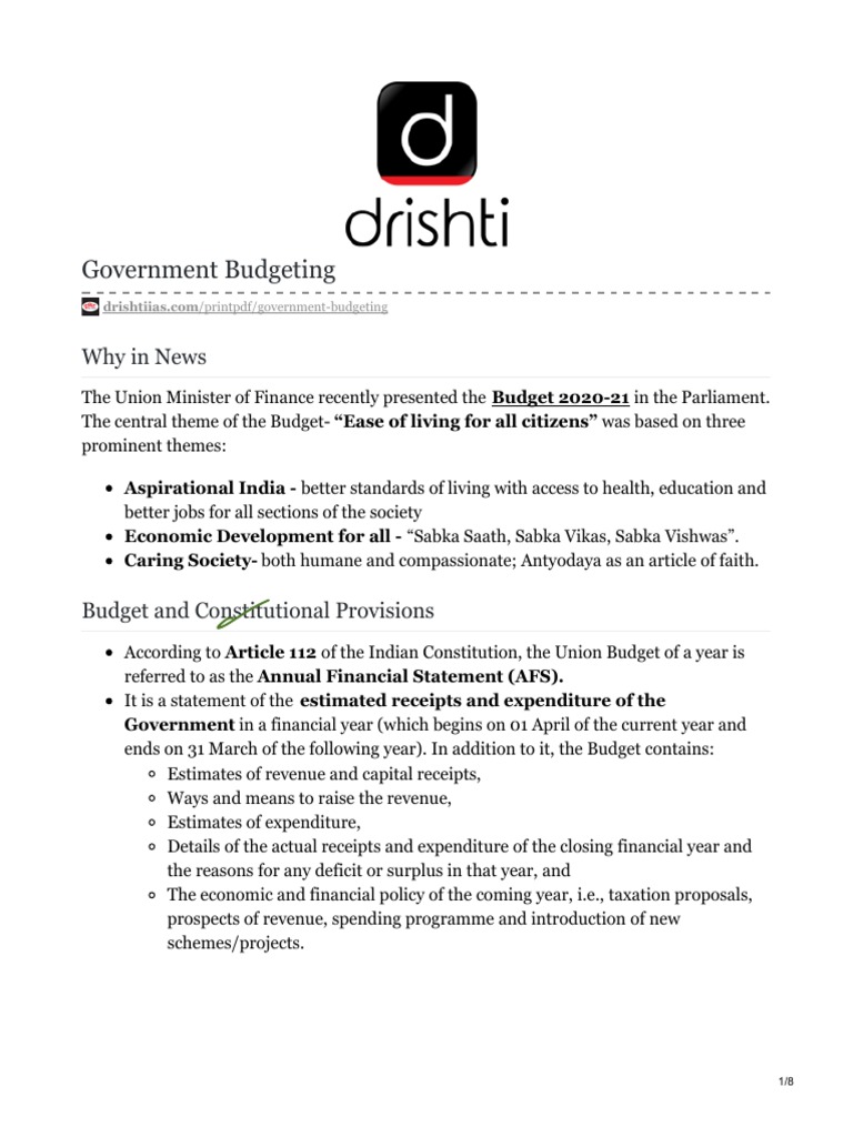 Understanding Government Budgeting Basics | PDF | Government Budget ...