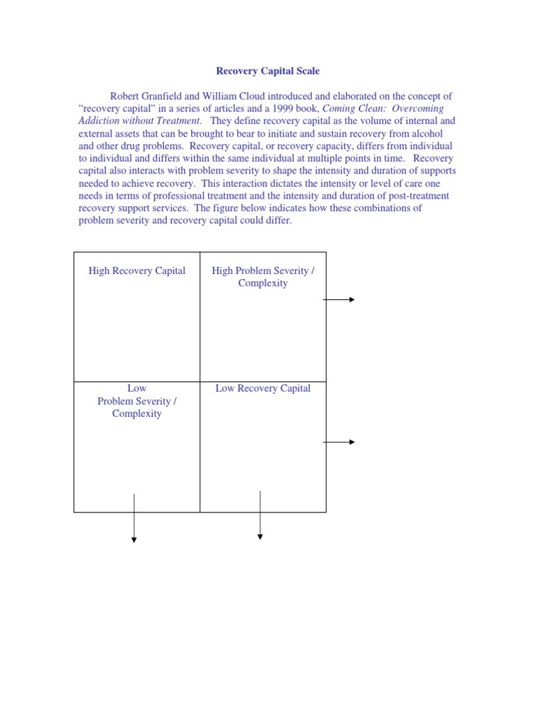 Recovery Capital Scale | PDF | Substance Dependence | Medicine