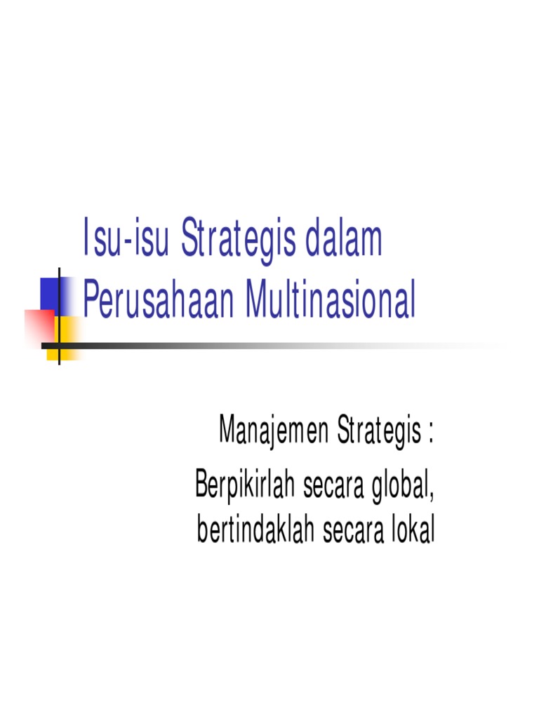 Isu Global dalam Manajemen Strategi | PDF
