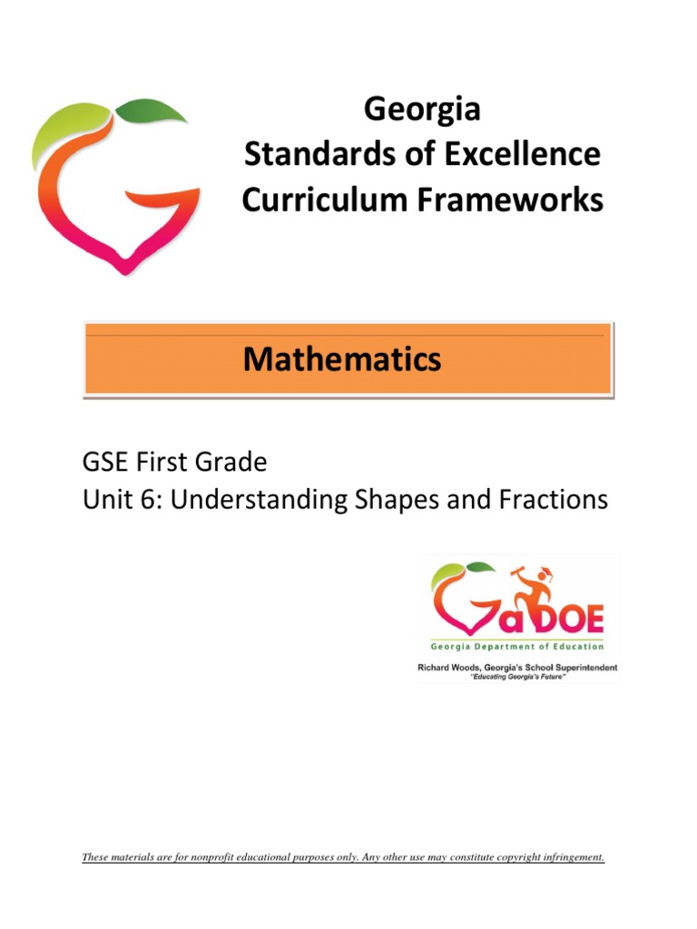 Georgia Standards of Excellence Curriculum Frameworks: GSE First Grade ...