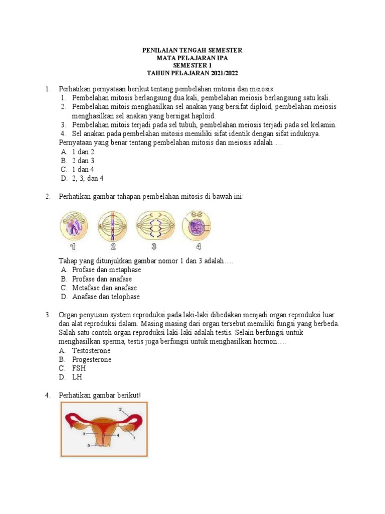 Soal Pts Ipa Kelas 9 Semester 1 | PDF Soal Pts Ipa Kelas 9 Semester 1 | PDF