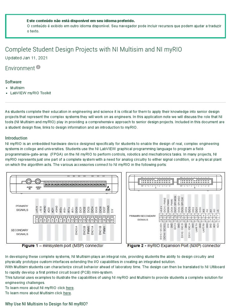 Complete Student Design Projects With NI Multisim and NI myRIO ...
