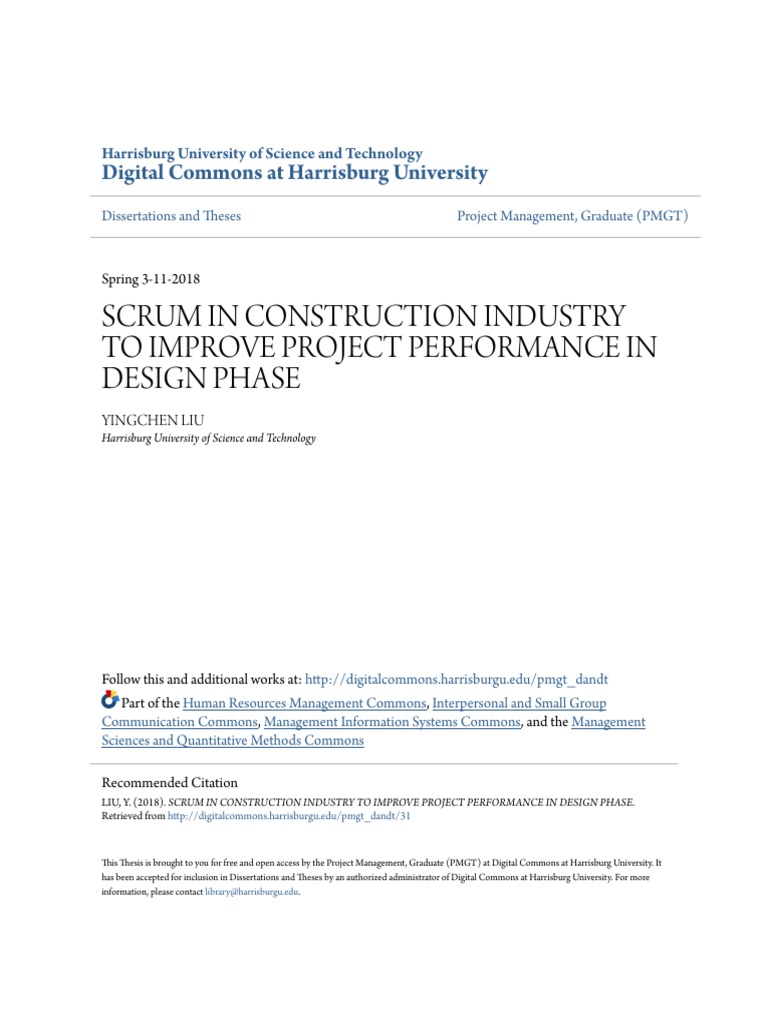 Scrum in Construction Industry | PDF | Survey Methodology | Agile ...