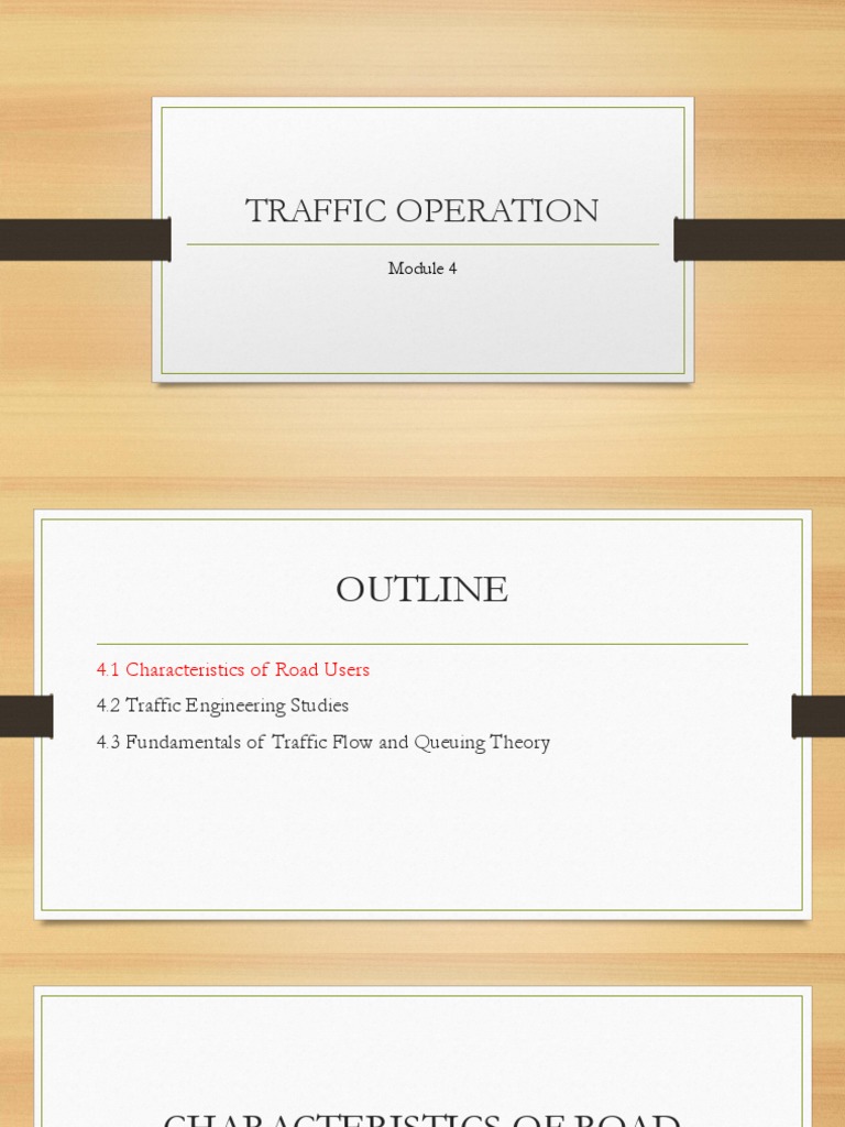 Road Users Characteristics | PDF | Traffic | Pedestrian Crossing