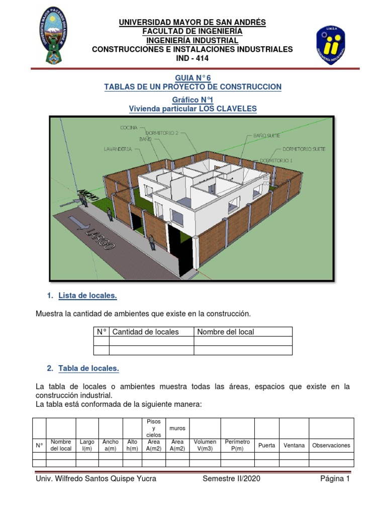 Guia 7. Tablas de Un Proyecto de Construccion | PDF | Informática
