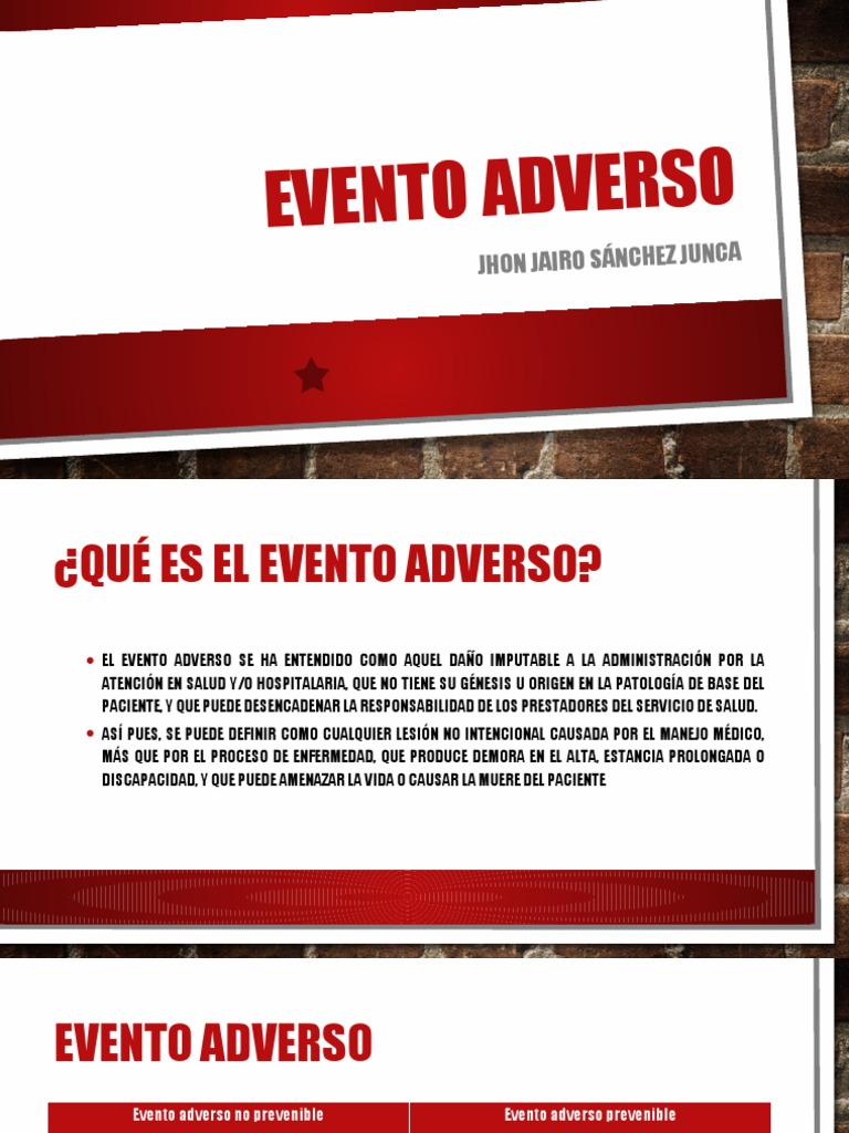 Definición de Evento Adverso en Salud | PDF | Epidemiología | Salud pública