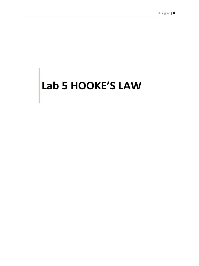 Lab 5 (... ) | PDF | Elasticity (Physics) | Physical Quantities