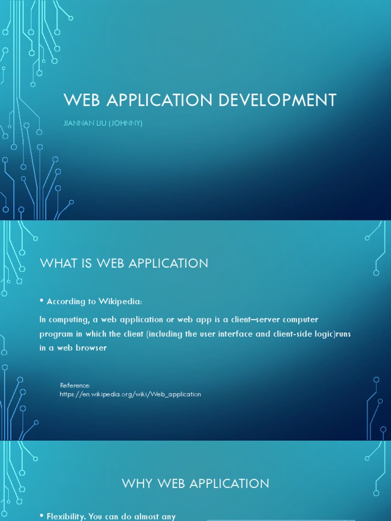 Web Application Development | PDF | World Wide Web | Internet & Web