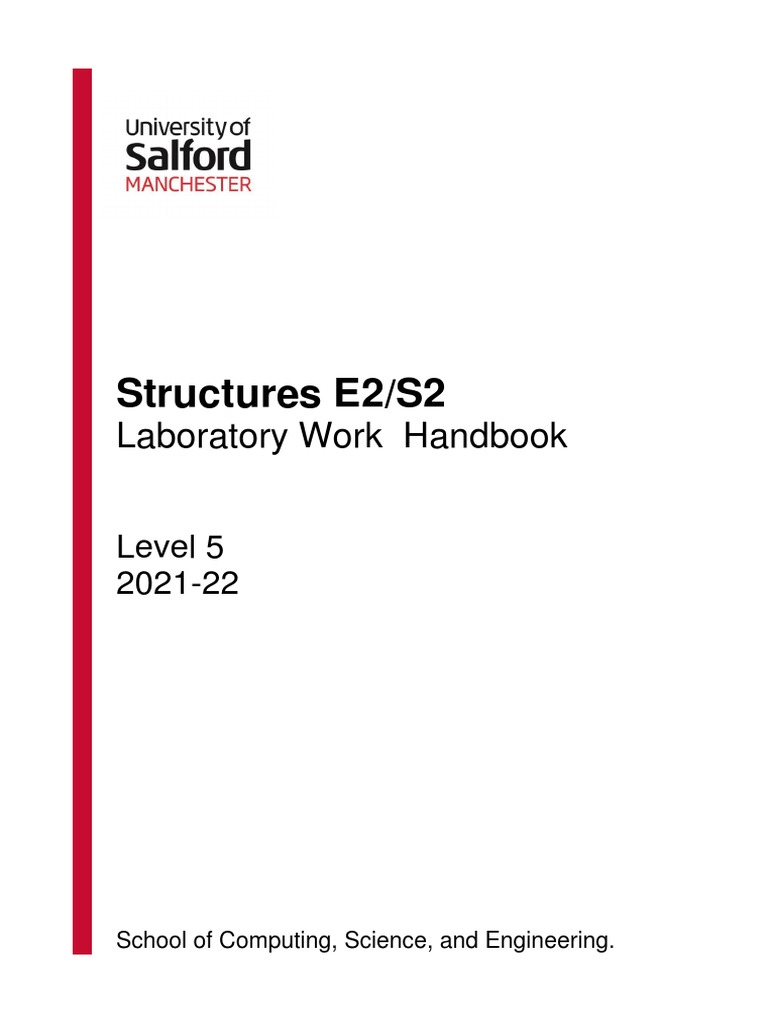 Structures E2 S2 Lab Handbook Rev 10 | PDF | Young's Modulus | Beam ...
