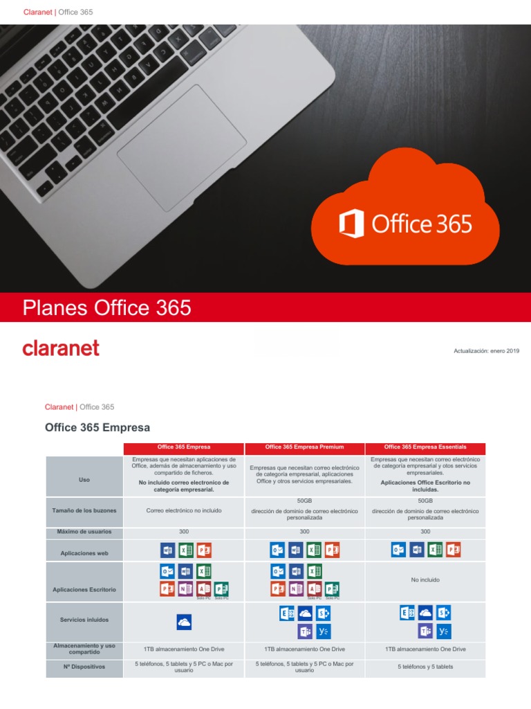 Planes Office 365 | PDF | Tableta | Microsoft Office Planes Office 365 | PDF | Tableta | Microsoft Office