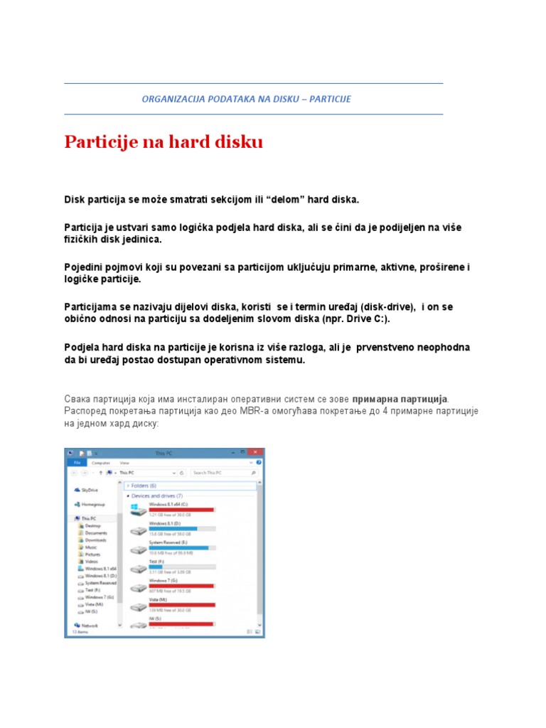 Organizacija Podataka Na Disku | PDF