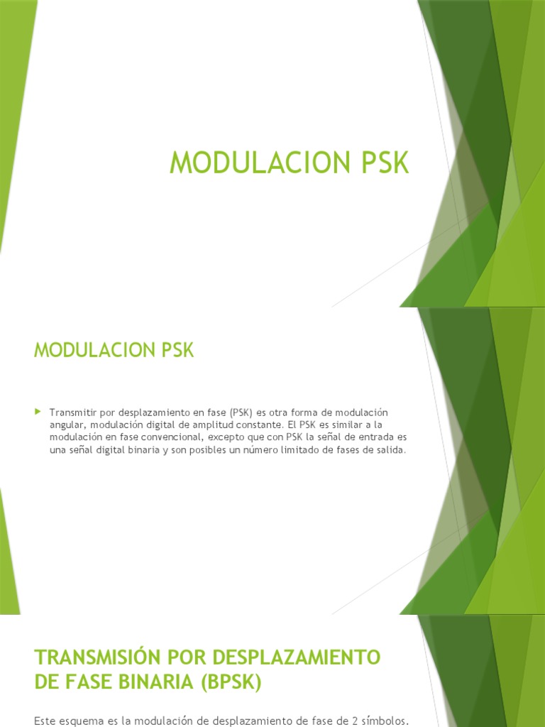 Modulación PSK y BPSK: Guía Completa | PDF | Modulación | Tecnología de ...