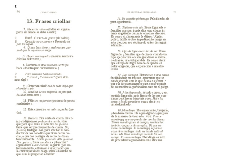 Frases y Refranes Criollos Argentinos | PDF