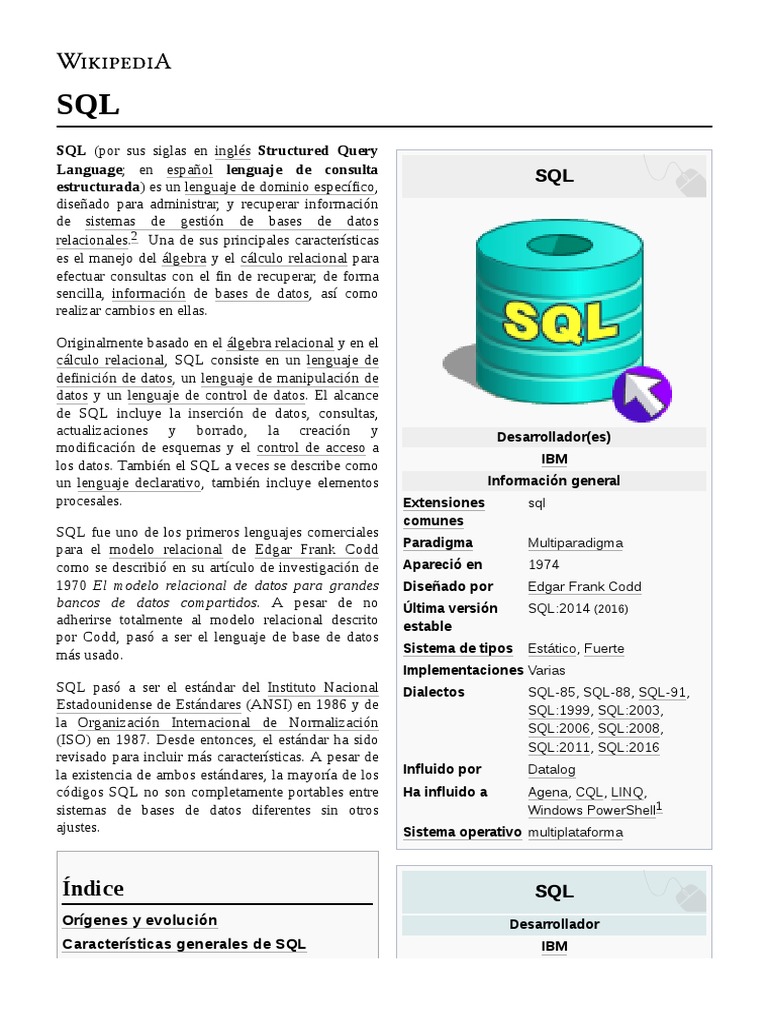 Índice | PDF | SQL | Software de la aplicacion