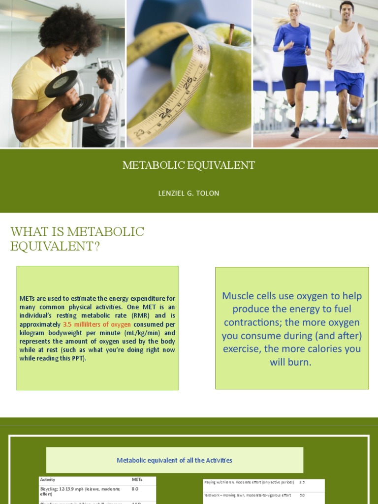 Metabolic Equivalent | PDF | Physical Exercise | Hobbies