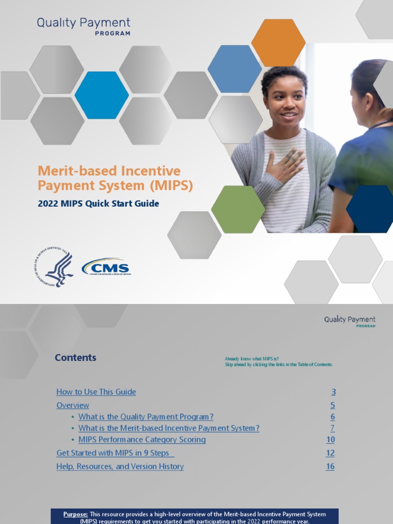 2022 MIPS Quick Start Guide | PDF | Medicare (United States) | Health Care 2022 MIPS Quick Start Guide | PDF | Medicare (United States) | Health Care