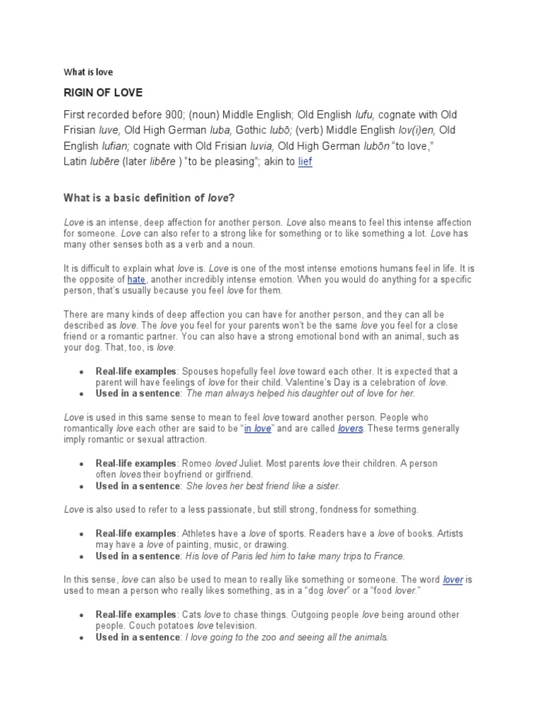 What Is Love | PDF | Love | Interpersonal Relationships