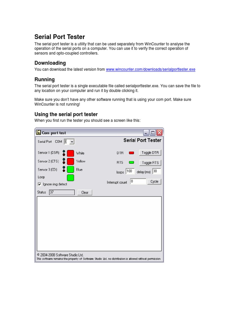 Serial Port Tester | PDF