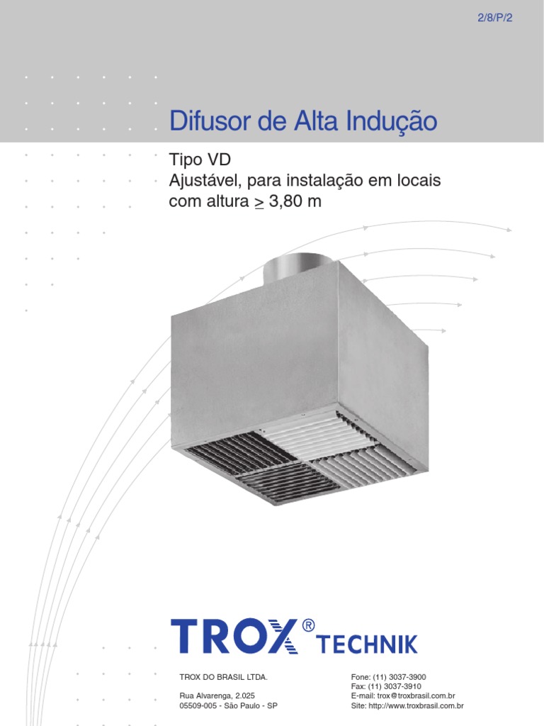 Difusor Trox VD | PDF | Física | Quantidades físicas