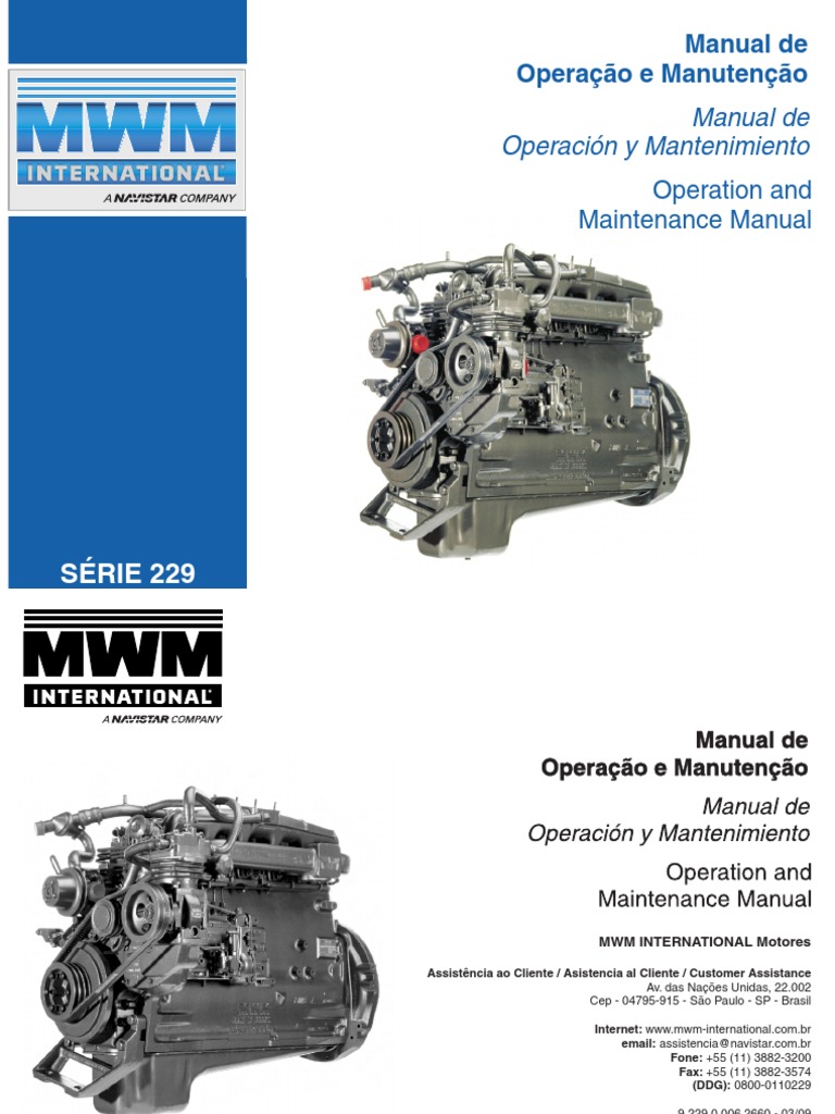 Manual Do Motor MWM 229 | PDF | Radiador | Turbocompressor