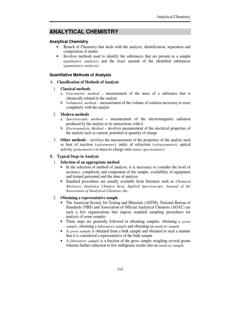 Analytical Chemistry Lecture Notes Pdf Chemistry Titration