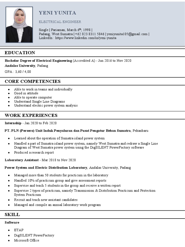 Curriculum Vitae - Yeni Yunita | Download Free PDF | Laboratories | Computing