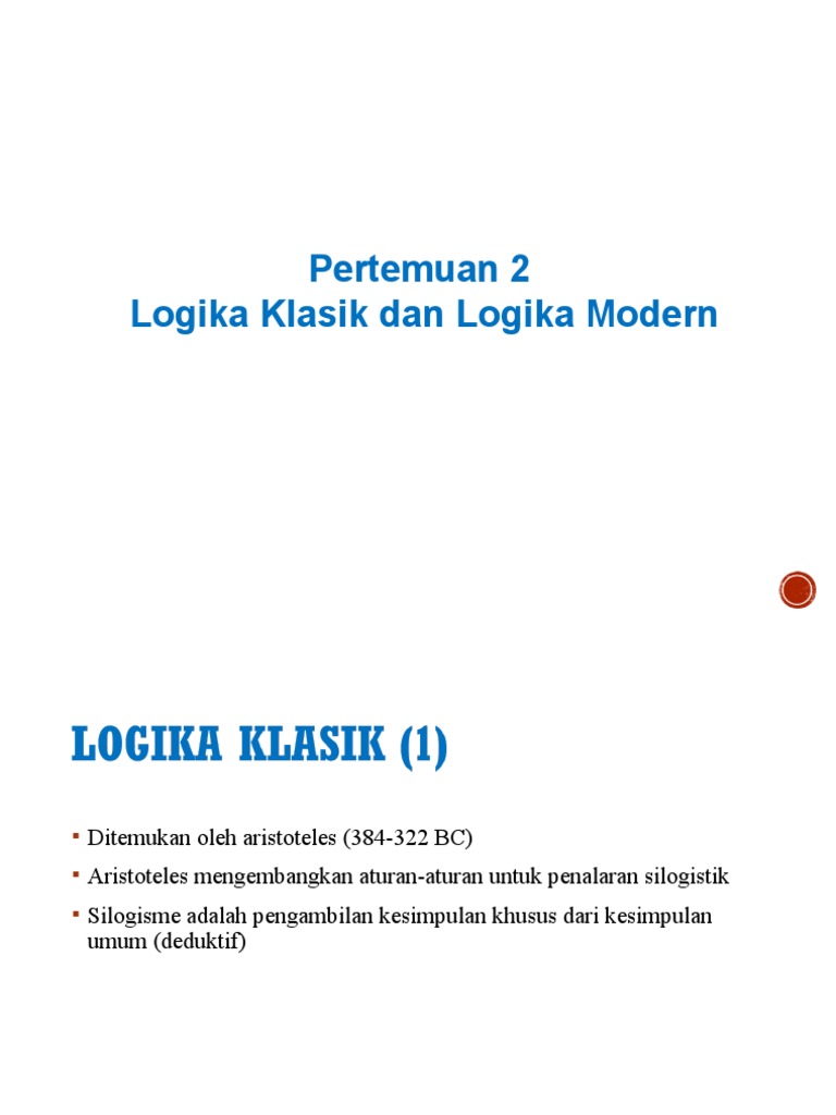 Perbandingan Logika Klasik dan Modern | PDF